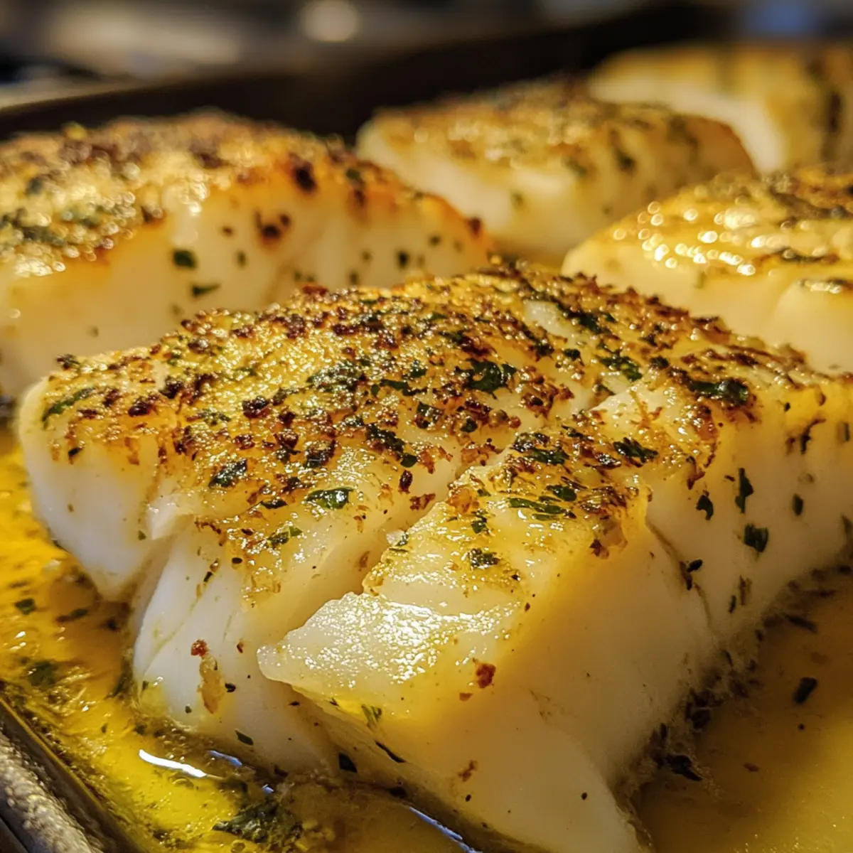 Easy Delicious Baked Garlic Butter Cod with Juicy Melty Flavor